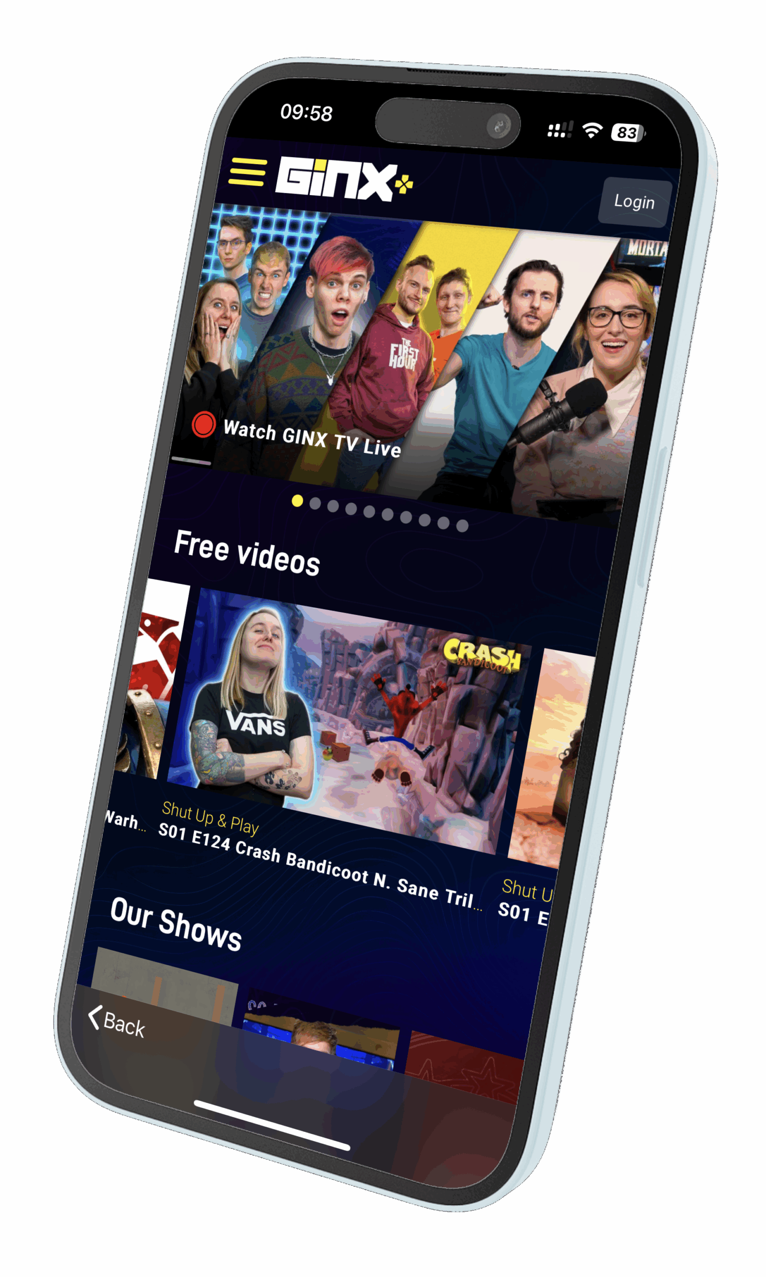 The GINX+ app | GINX TV