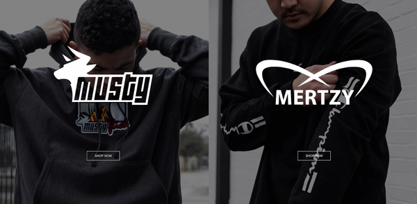Musty and Mertzy collaborate with Champion for new limited merch line ...