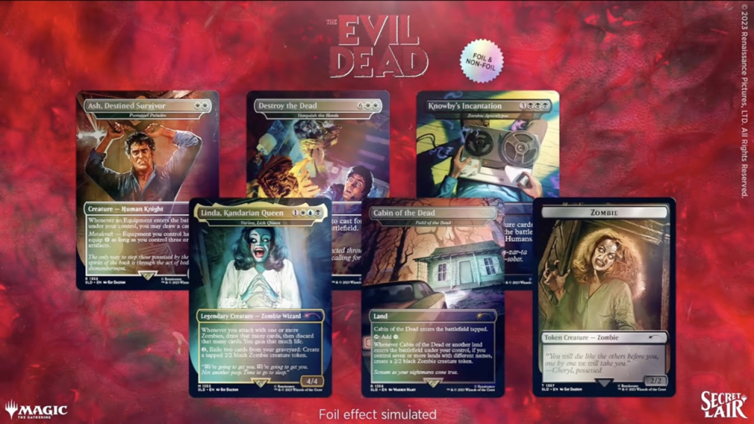 Magic The Gathering: Evil Dead Secret Lair Cards - GINX TV Magic The Gathering: Evil Dead Secret Lair Cards - GINX TV