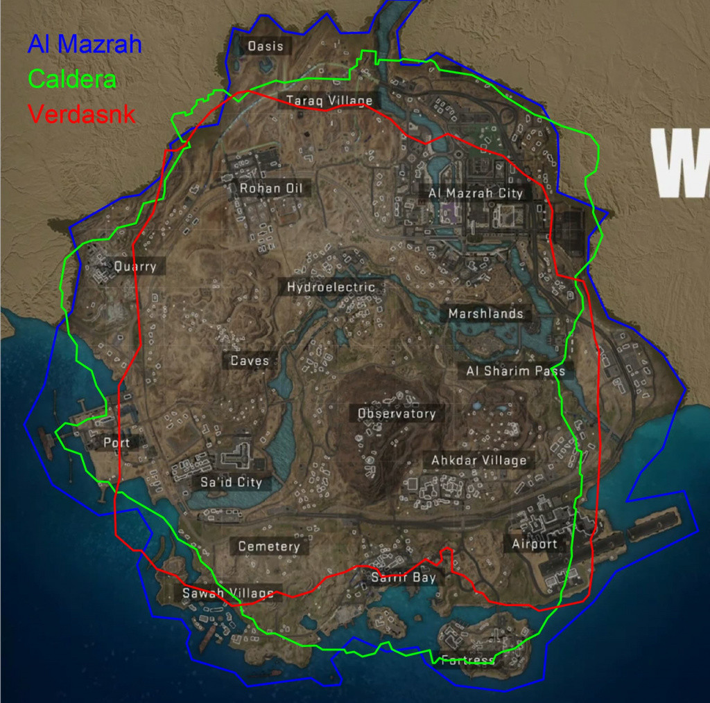 Warzone 2 Map Size: How Big Is Al Mazrah Compared to Verdansk and Caldera - GINX TV