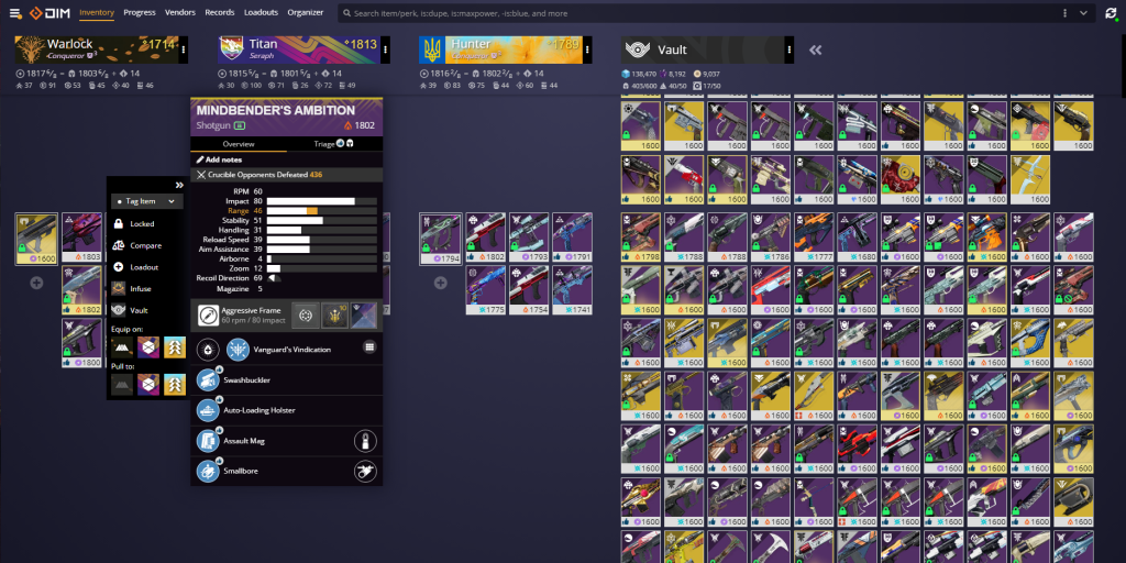 Destiny 2 DIM: How To Use Item Manager To Create Custom Loadouts - GINX TV