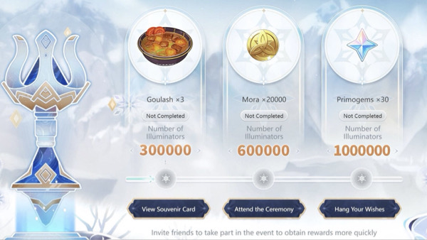 Genshin Impact Enchanting Journey of Snow and Stars web event: How to ...