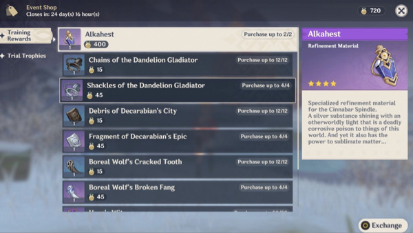 Genshin Impact Cinnabar Spindle: How to get, stats and ascension ...